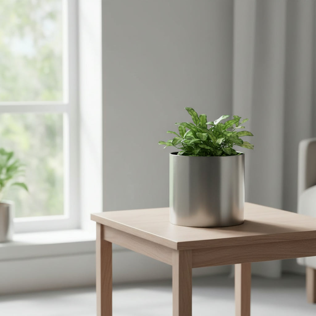 Silver Pot (Satin Finish) – THE GARDEN CENTRE